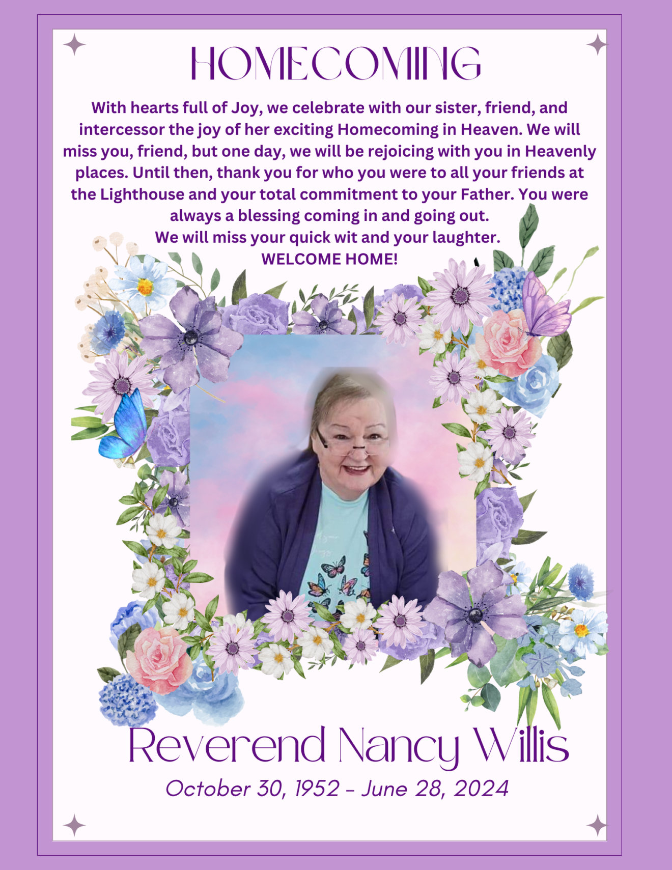 Edit NANCY WILLIS June 28, 2024 pic 4 – Lighthouse Church, Inc