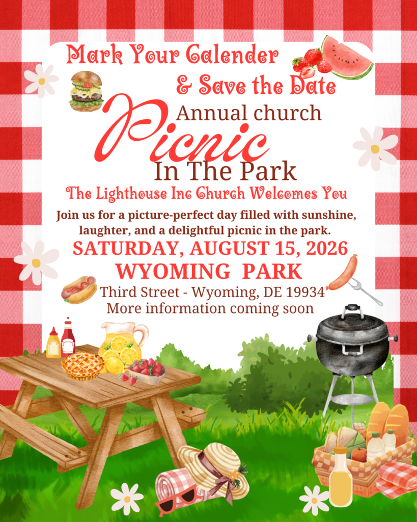 Annual Church Picnic on Saturday, August 15, 2026 – Lighthouse Church, Inc